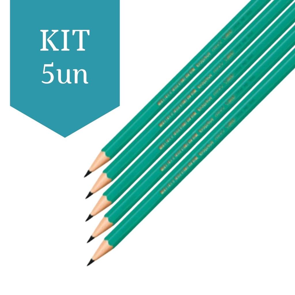 Kit 5 Lapis de Escrever Grafite N 2 Sextavado Winner - Faz a Boa!