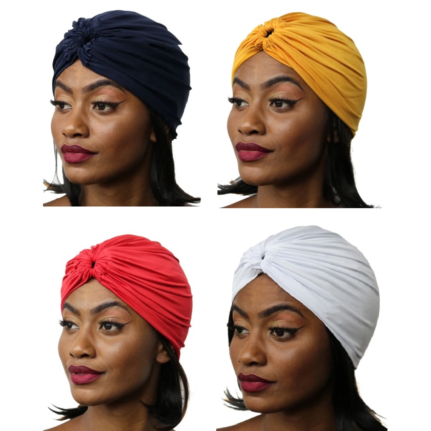 Turbante touca estilo indiano para cabelo/ feminino/ elástico fechado ...