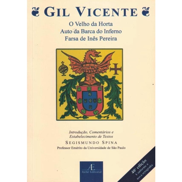 Livro - Velho Da Horta, Auto Da Barca Do Inferno, Farsa De Ines Pe ...