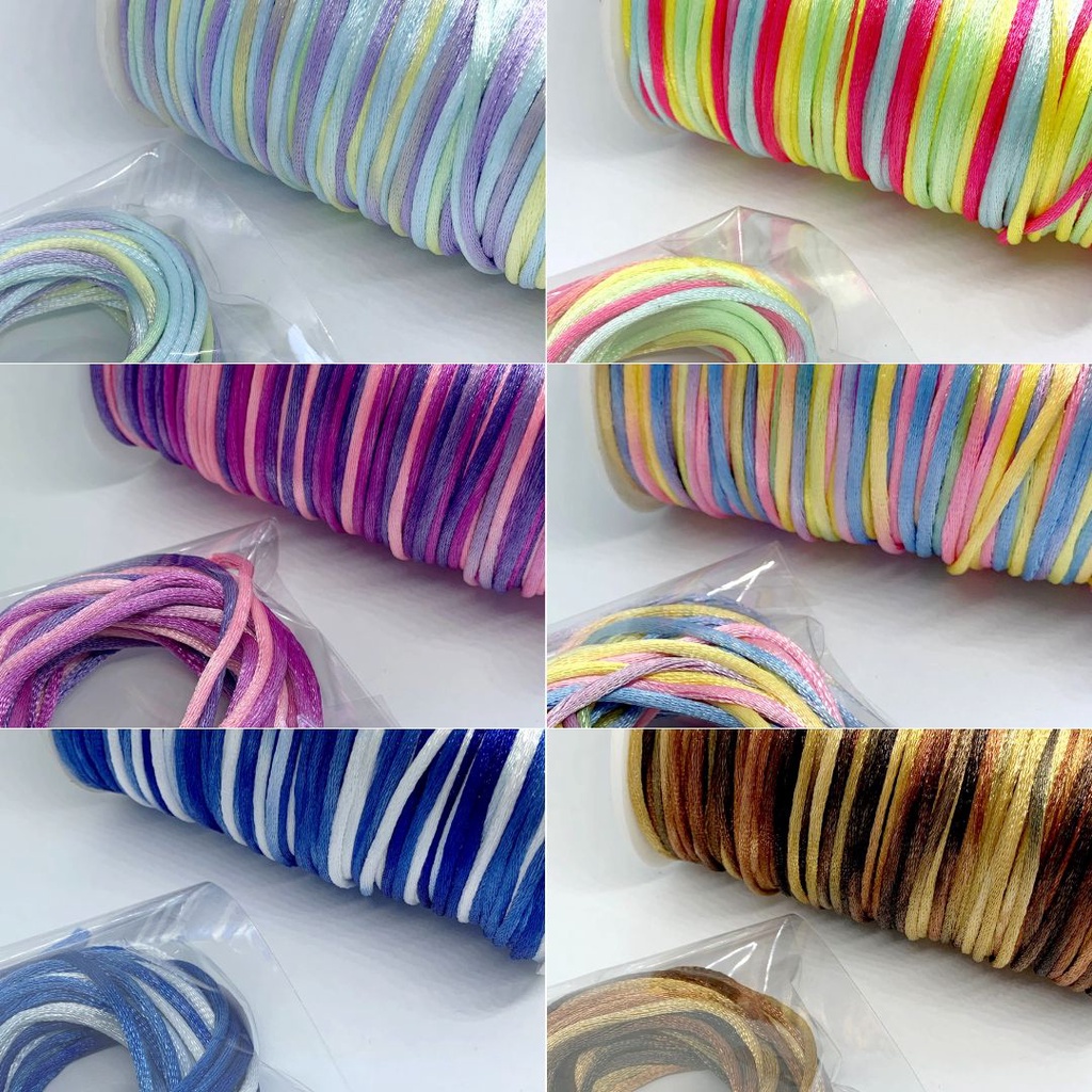 Fio de Cetim Tie Dye 2mm Poliéster 5 metros | Shopee Brasil