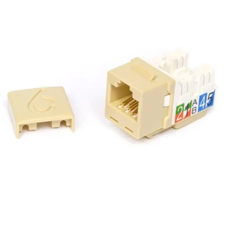 Conector Keystone Commscope Cat6 Kj600-iv Bege | Shopee Brasil