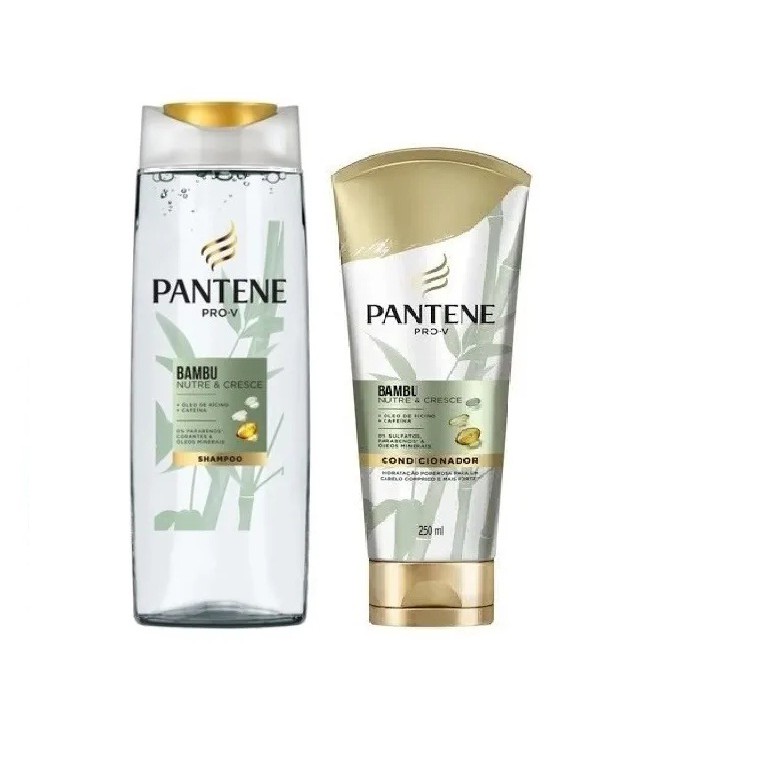 Kit Pantene Bambu (Shampoo de 400ml + Condicionador de 250ml) | Shopee ...