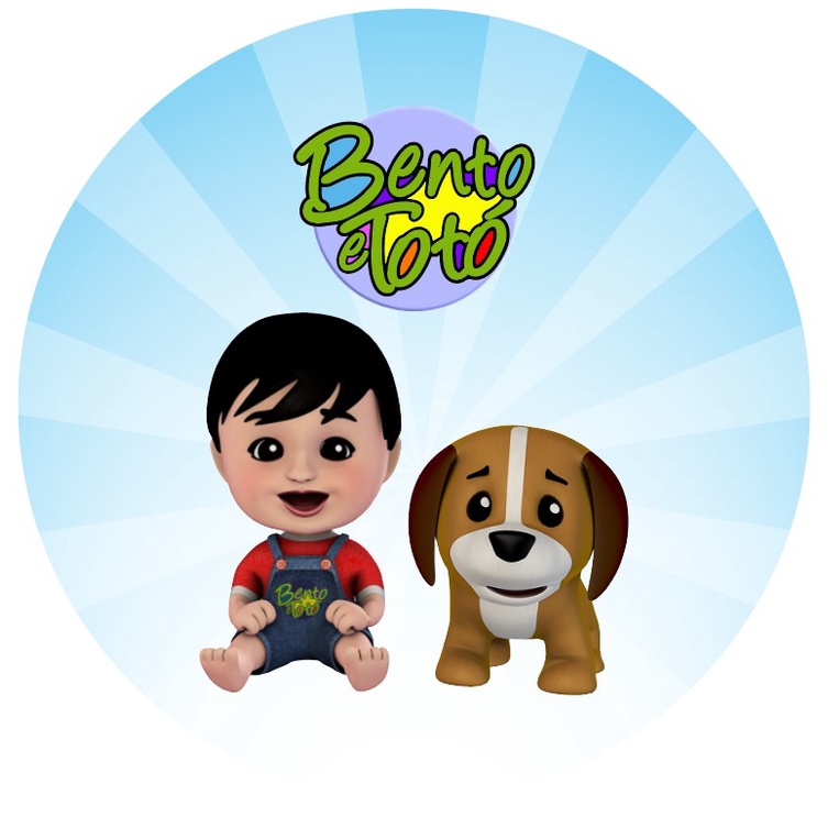 Painel De Festa Redondo Sublimado Em Tecido Tema Bento e Toto | Shopee ...