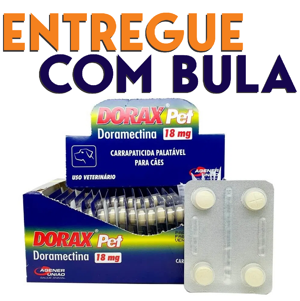 Dorax Pet Carrapaticida P/ Cães - 1 Blíster C/ 4 Comprimidos | Shopee ...