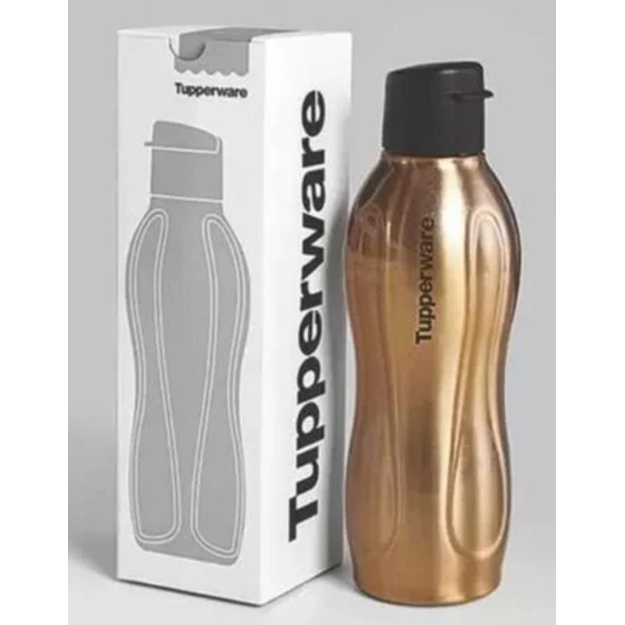 GARRAFA TUPPERWARE ECO TUPPER PLUS INOX 880ML DOURADA | Shopee Brasil