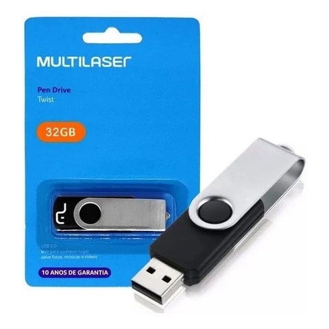 Kit Multilaser C/ 100 Pen Drive Twist 32GB PD589 Atacado | Shopee Brasil