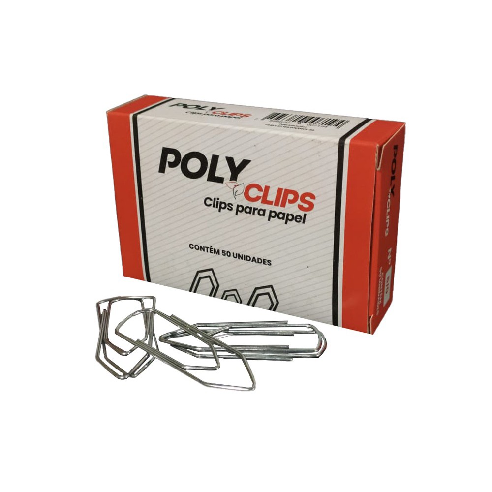 Clips 4/0 Galvanizado Caixinha Com 50 Unidades Polyclips | Shopee Brasil