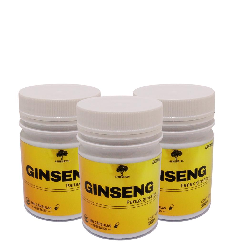 KIT 3x Ginseng Panax Ginseng Puro 180 Capsulas Vegetal 500mg ...