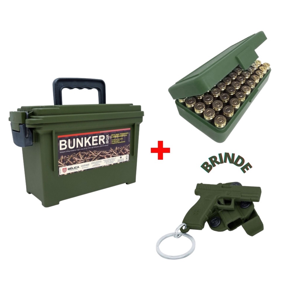 Kit Caixa Bunker Box + Porta Caixa Munição + BRINDE!!! | Shopee Brasil