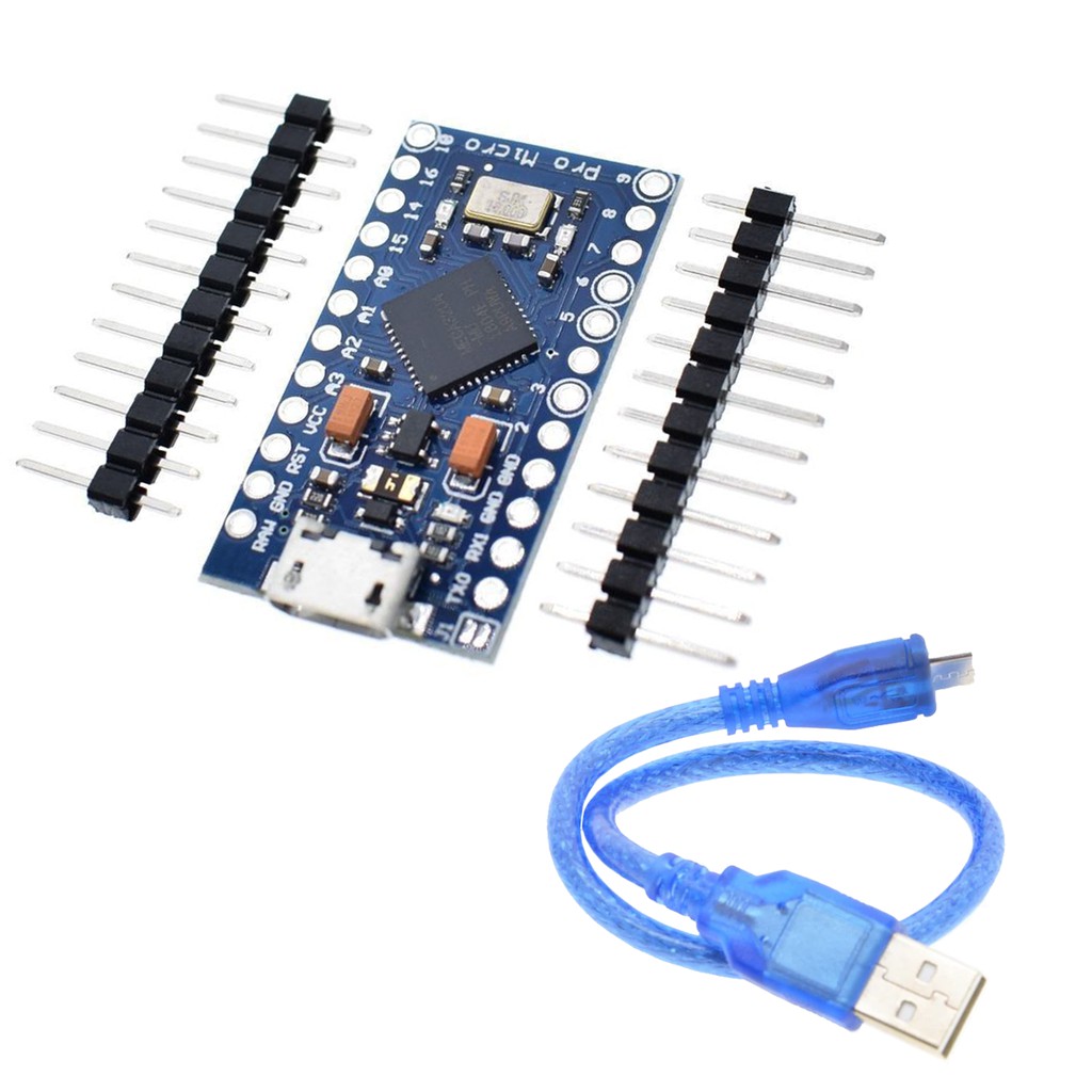 Placa Pro Micro Leonardo Atmega32u4 16mhz 5V com Cabo Usb | Shopee Brasil