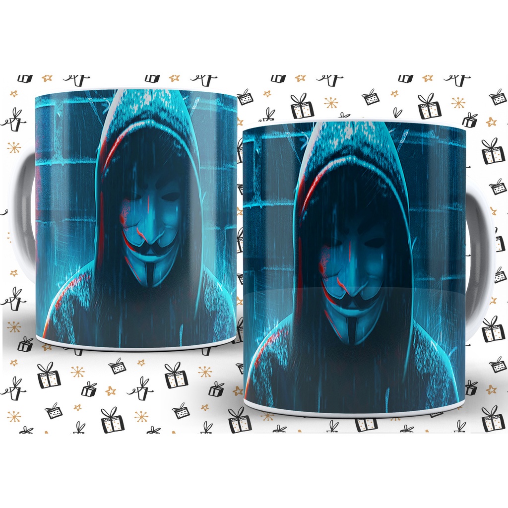 Caneca Personalizada Hacker Anonymous mod 2 Polímero | Shopee Brasil