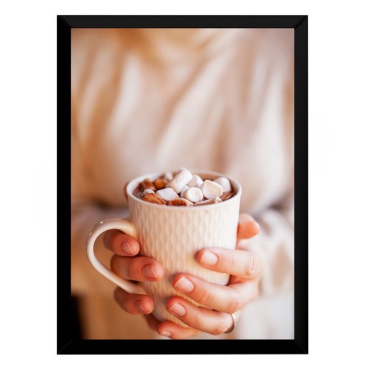 Quadro Decorativo A4 Chocolate Quente com Machimelo. | Shopee Brasil