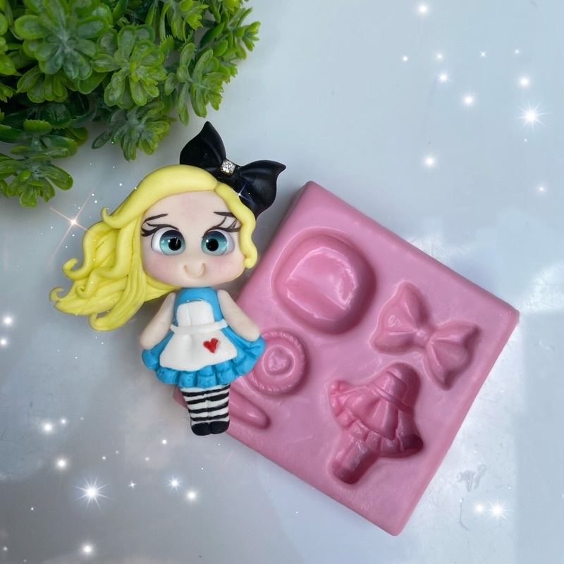 Molde De Silicone Alice no País das Maravilhas | Shopee Brasil