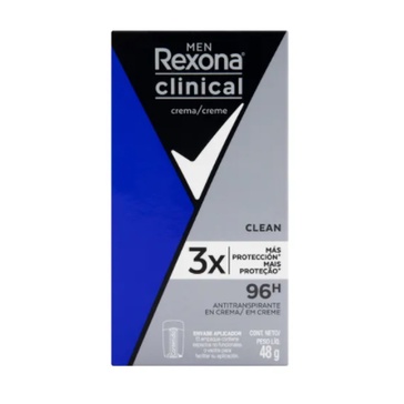 Desodorante Antitranspirante Rexona Clinical Clean Masculino Azul 48g ...