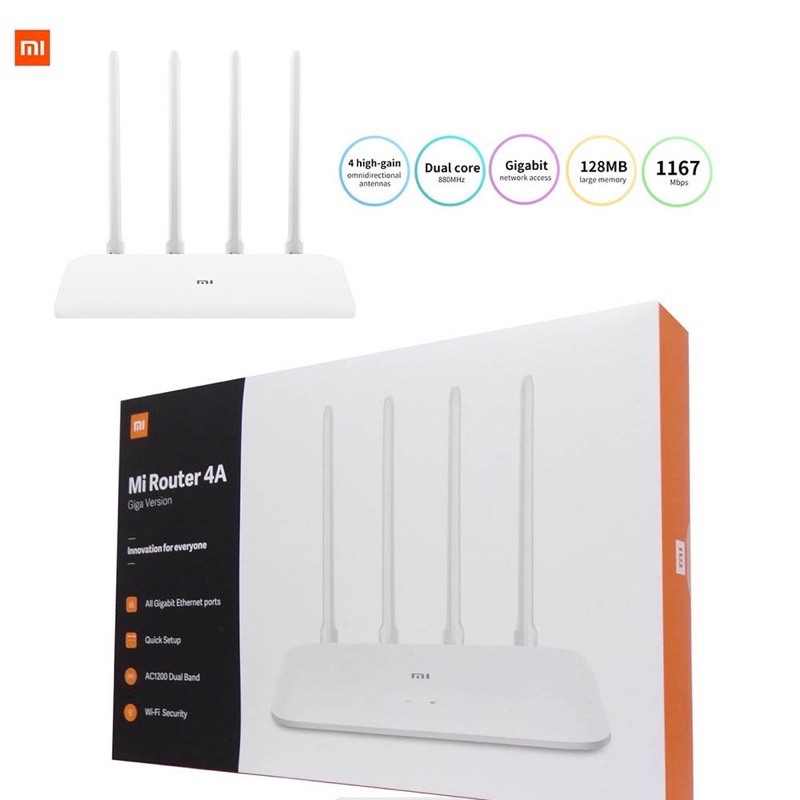 Roteador Xiaomi Mi Router 4a Ac1200 Gigabit Dual Ban | Shopee Brasil