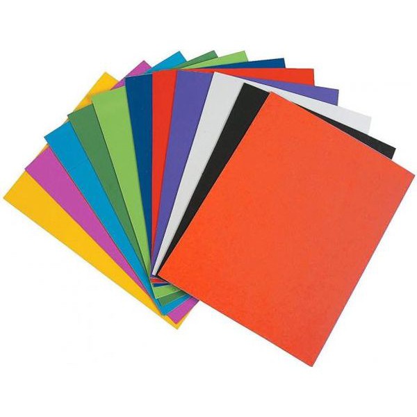 Kit com 2 / 4 unidades Placa Folha de E.V.A. Liso Colorida / Cartolina ...