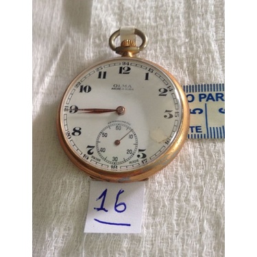 Relógio De Bolso 16 Olma Ancre 15 Rubis Made Swiss Dourado | Shopee Brasil