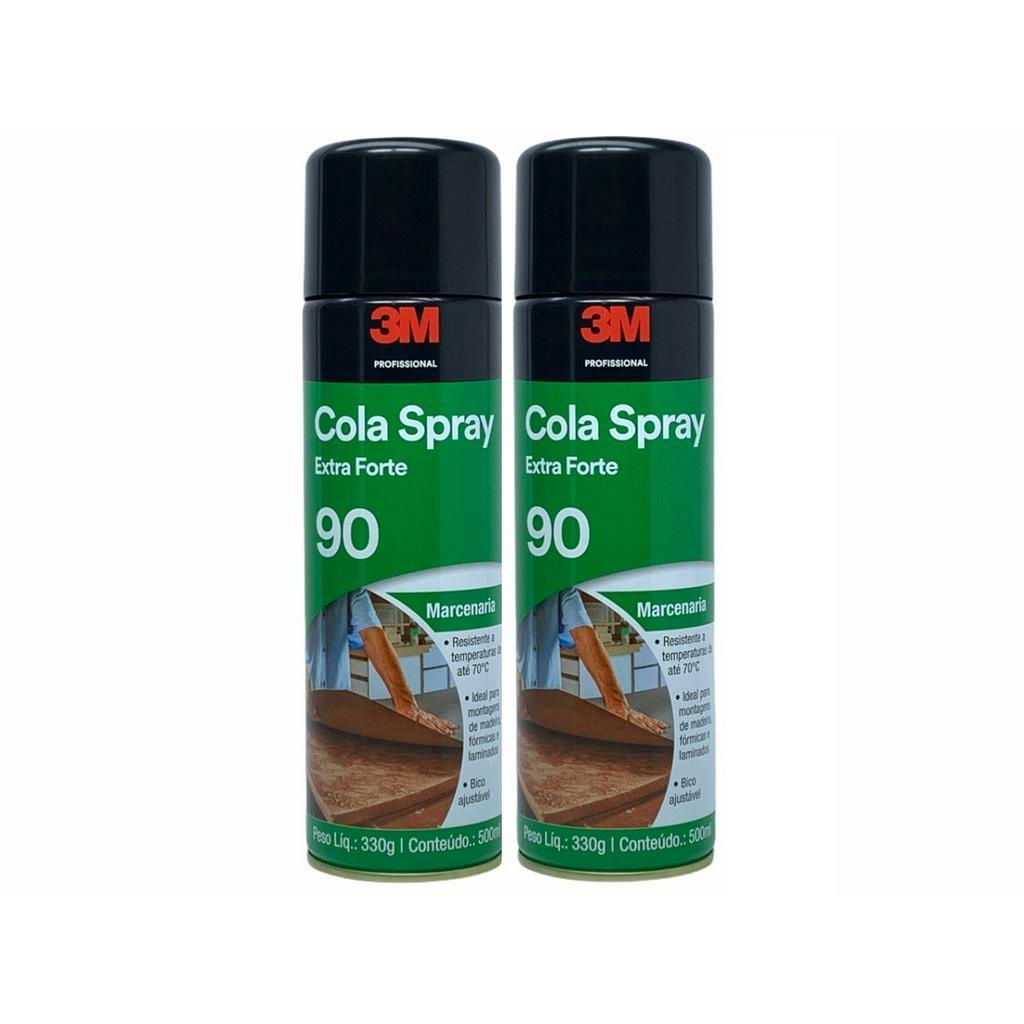 2 COLA SPRAY 90 EXTRA FORTE 3M MADEIRA FORMICAS E LAMINADOS Novo ...