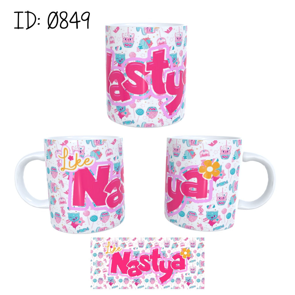 Caneca Like Nastya Nastia Criança Infantil ID0849 | Shopee Brasil