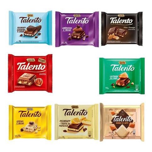Chocolate Talento Garoto 90g Diversos Sabores | Shopee Brasil