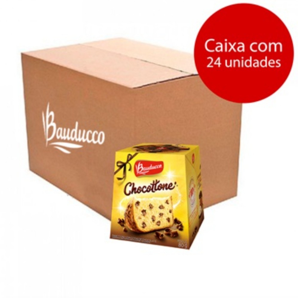 Caixa com 24 Mini Chocotone ou Panetone frutas Bauducco 80g | Shopee Brasil