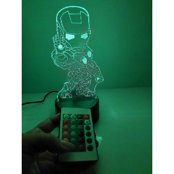 Abajur HOMEM DE FERRO CARTOON - com controle remoto | Shopee Brasil