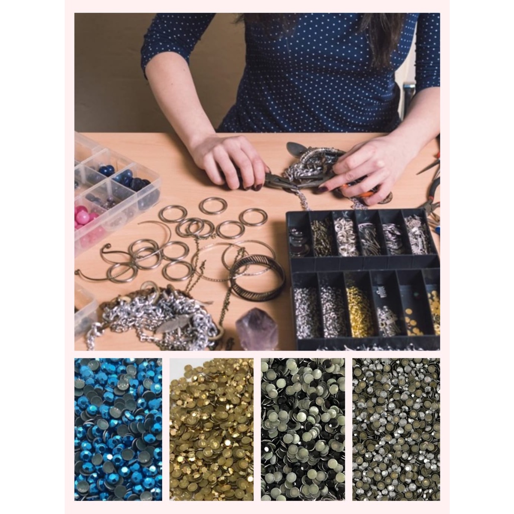 Kit Strass sextavado termocolante 3mm -50g ( aprox. 4.000)- Para unhas ...