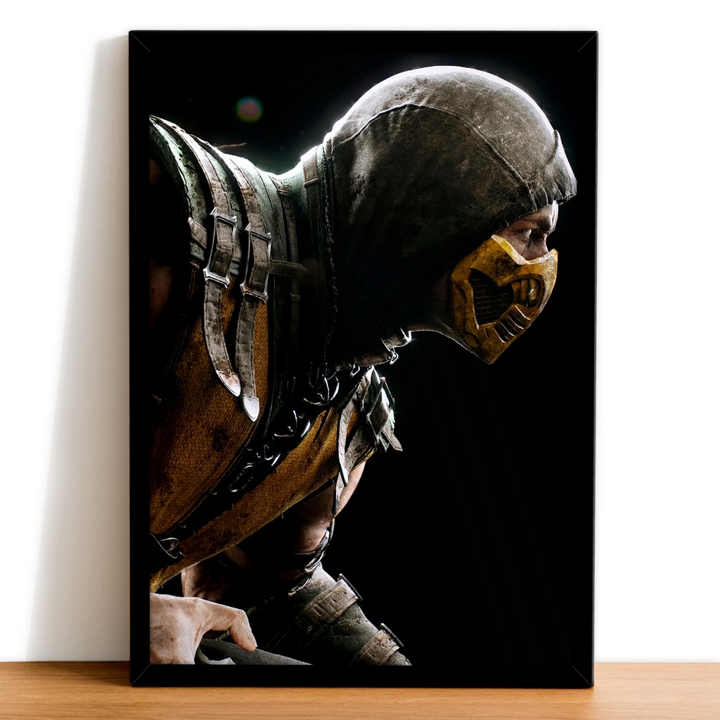 QUADRO GAME SCORPION MORTAL KOMBAT A4 (24x33 cm - Com vidro) | Shopee ...