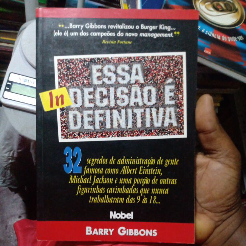 Livro - Essa Indecisão é Definitiva - Barry Gibbons | Shopee Brasil