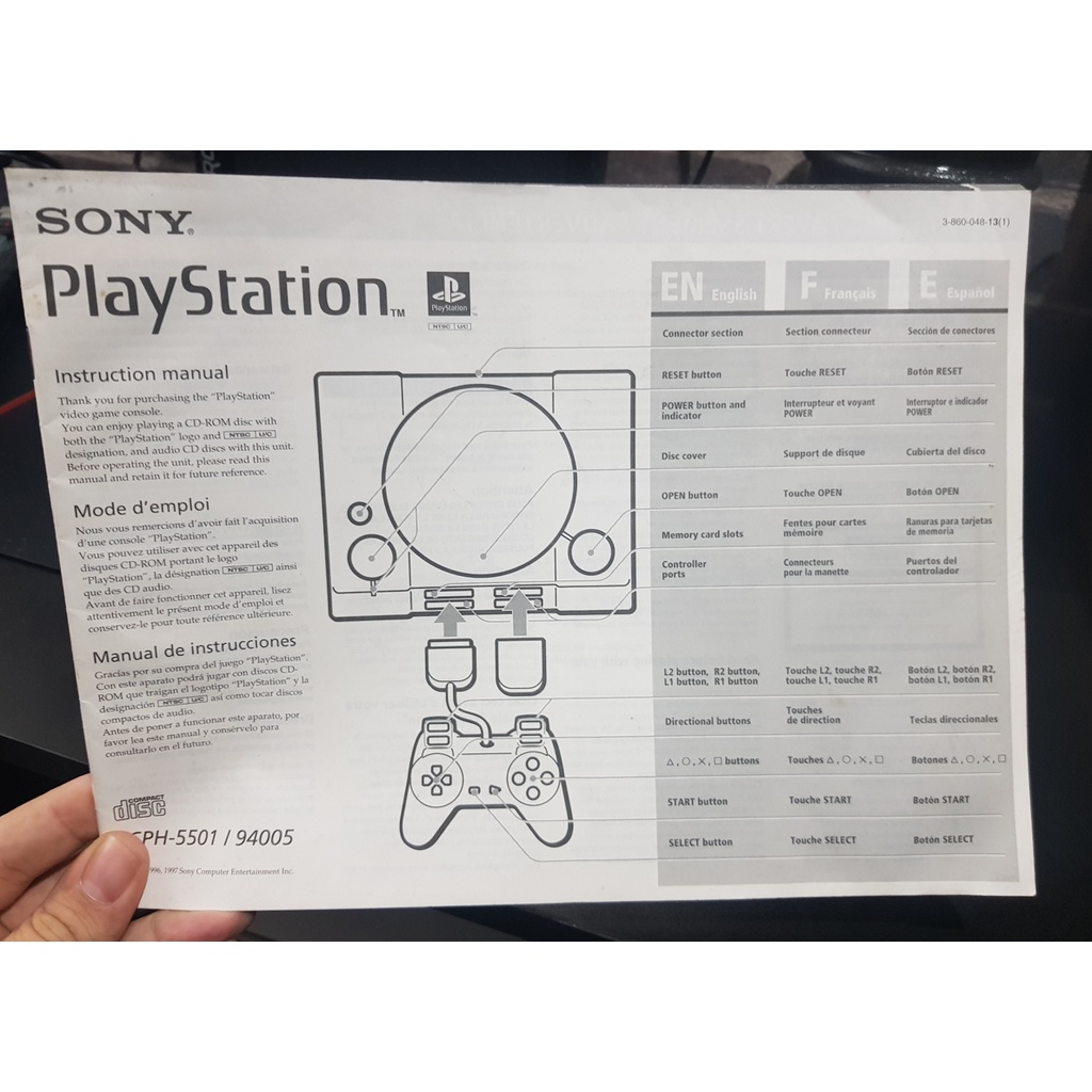 Manual Original SONY PS1 Playstation 1 One SCPH-5501 - Escorrega o Preço