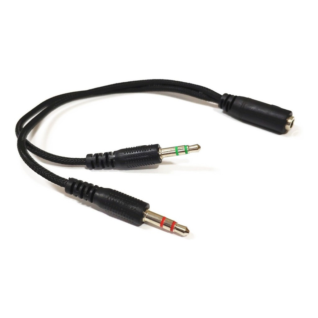 Cabo P3 Adaptador Femea 2 P2 Macho Headset Pc Notebook Y = 2 PLUG P2 ...
