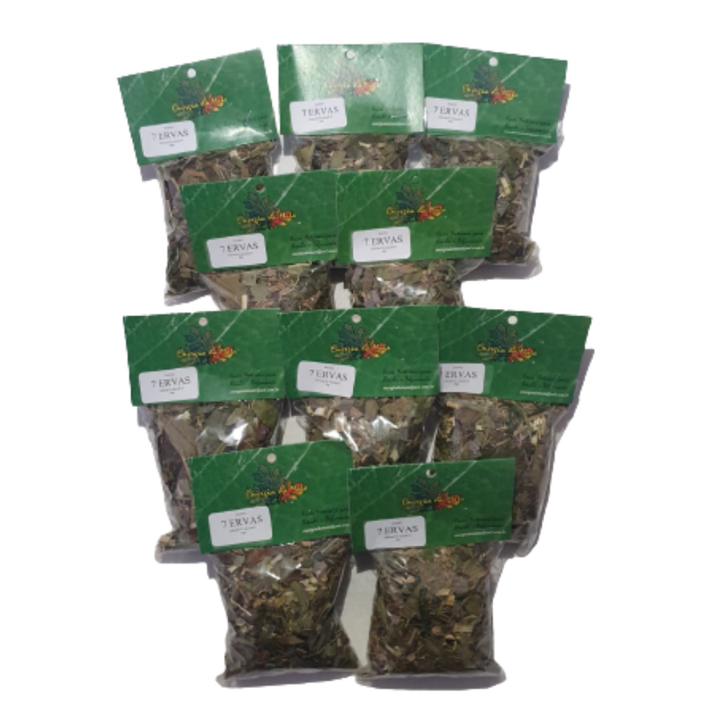 Banho de ervas 7 ervas - Energia da Mata - 10 unidades | Shopee Brasil