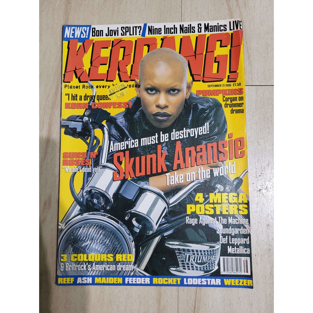 Revista Kerrang Inglesa Setember 21 1996 Skunk Anansie Guns N' Roses ...