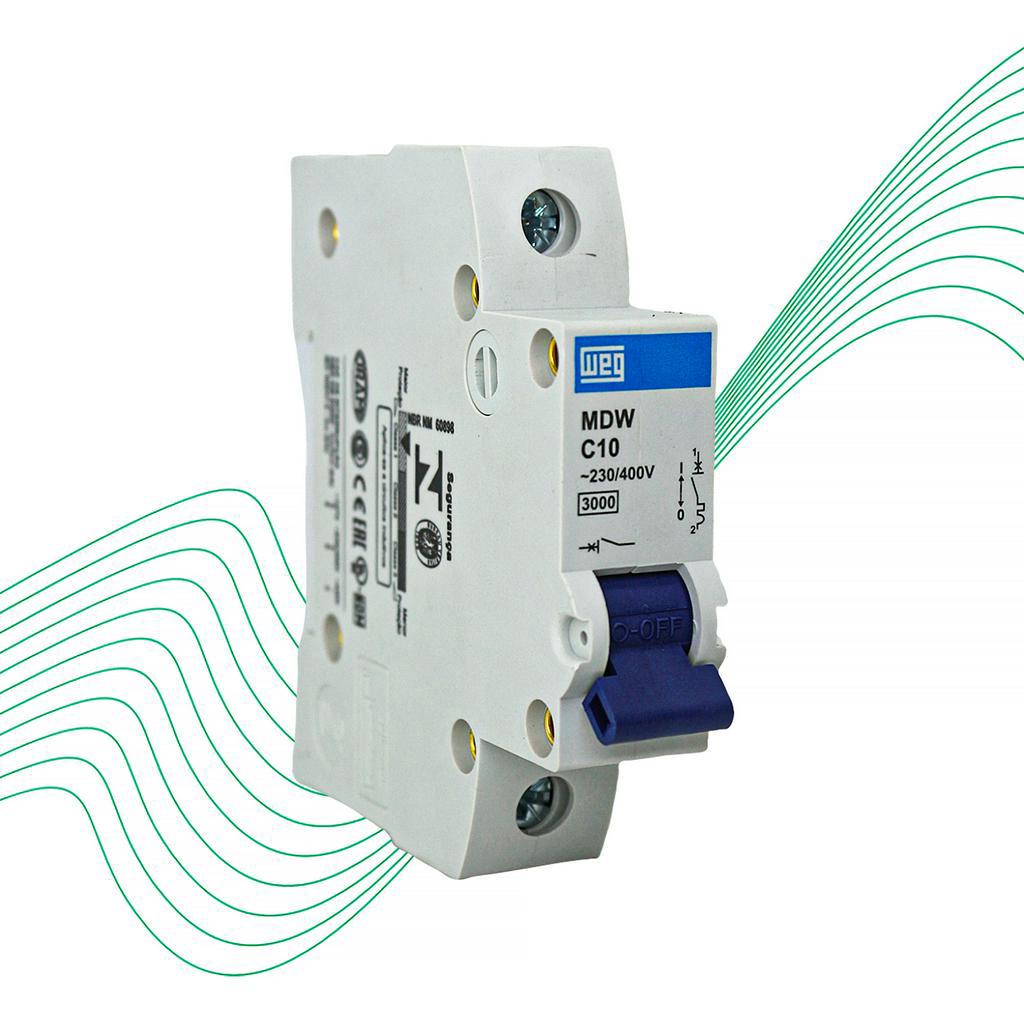 Disjuntor MONOPOLAR DIN Weg 10A a 63A Curva C Unipolar | Shopee Brasil