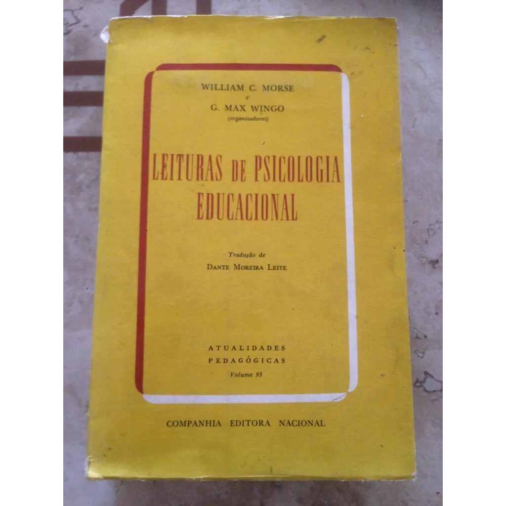 Livro Leituras De Psicologia Educacional William C Morse Max Wingo ...