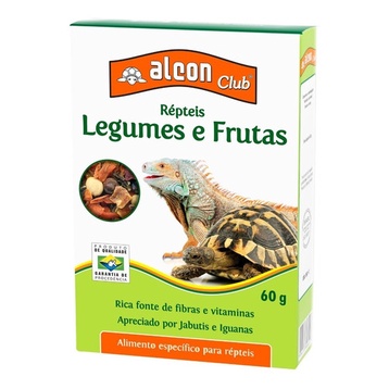 Alcon Club Répteis Legumes E Frutas Alimento Completo 60g | Shopee Brasil