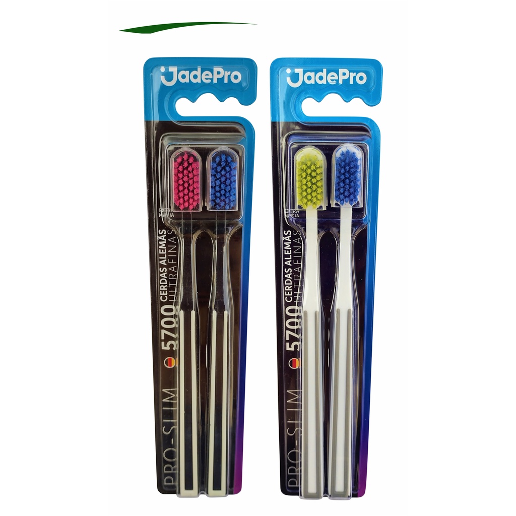 Kit 4 Escova Dental Pro Slim JadePro 5700 Cerdas Alemãs Extra Macias ...