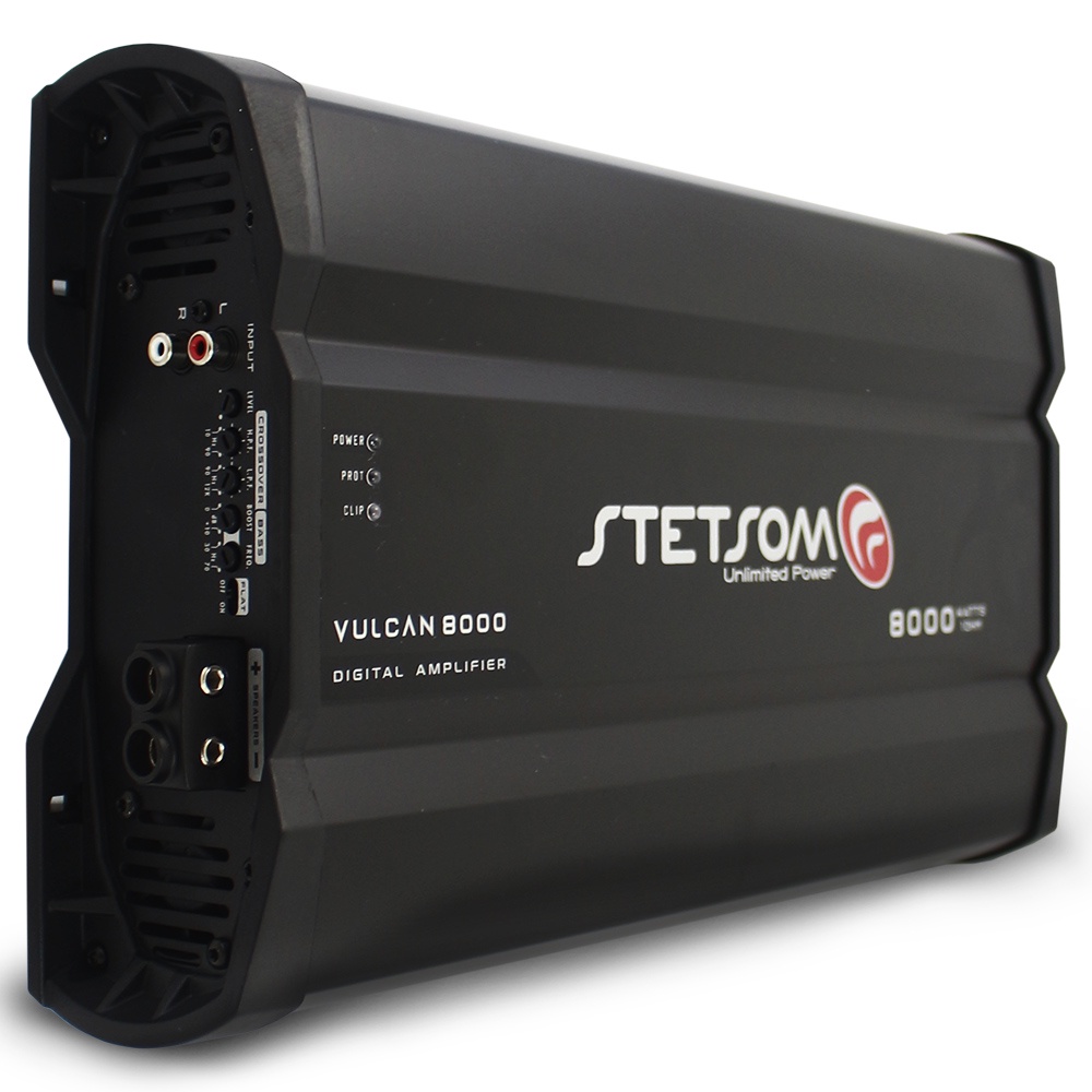 Modulo Amplificador Stetsom 8000 Rms Vulcan 8000 Mono Digital 1 Canal 1 Ohm 2 Ohms Classe D Bass ...
