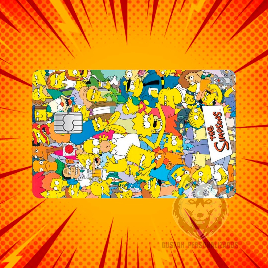 Adesivo para Cartão de Crédito e Débito, Skin com o tema The Simpsons ...