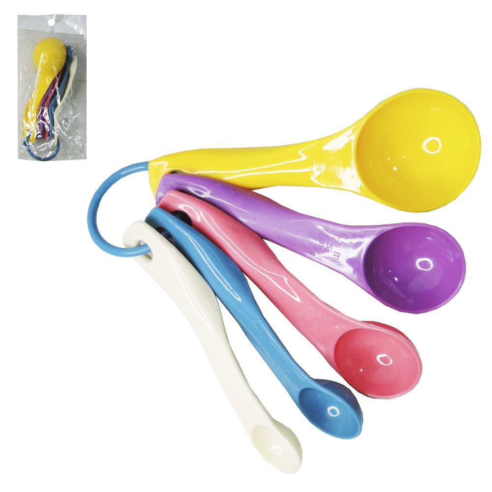 CONJUNTO DE COLHER MEDIDORA DE PLASTICO COLORS 5 PÇ | Shopee Brasil