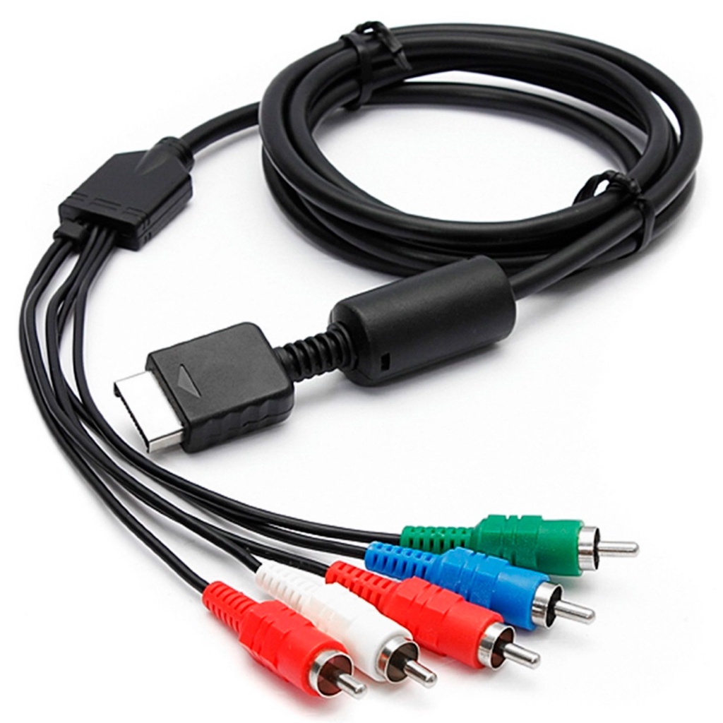 Cabo Video Componente Ponta Prata Ps2 Ps3 Alta Definição | Shopee Brasil