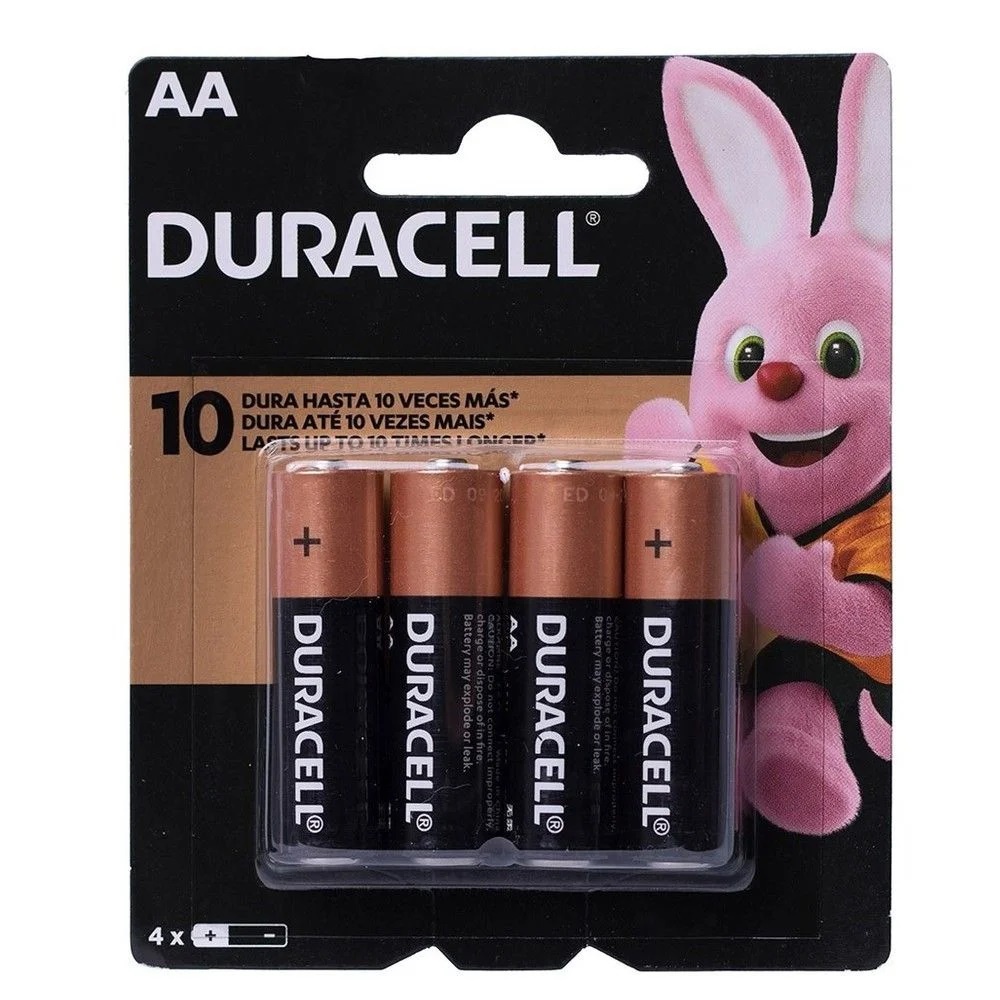 Pilha Alcalina AA Duracell com 4 unidades - Duracell Original | Shopee ...