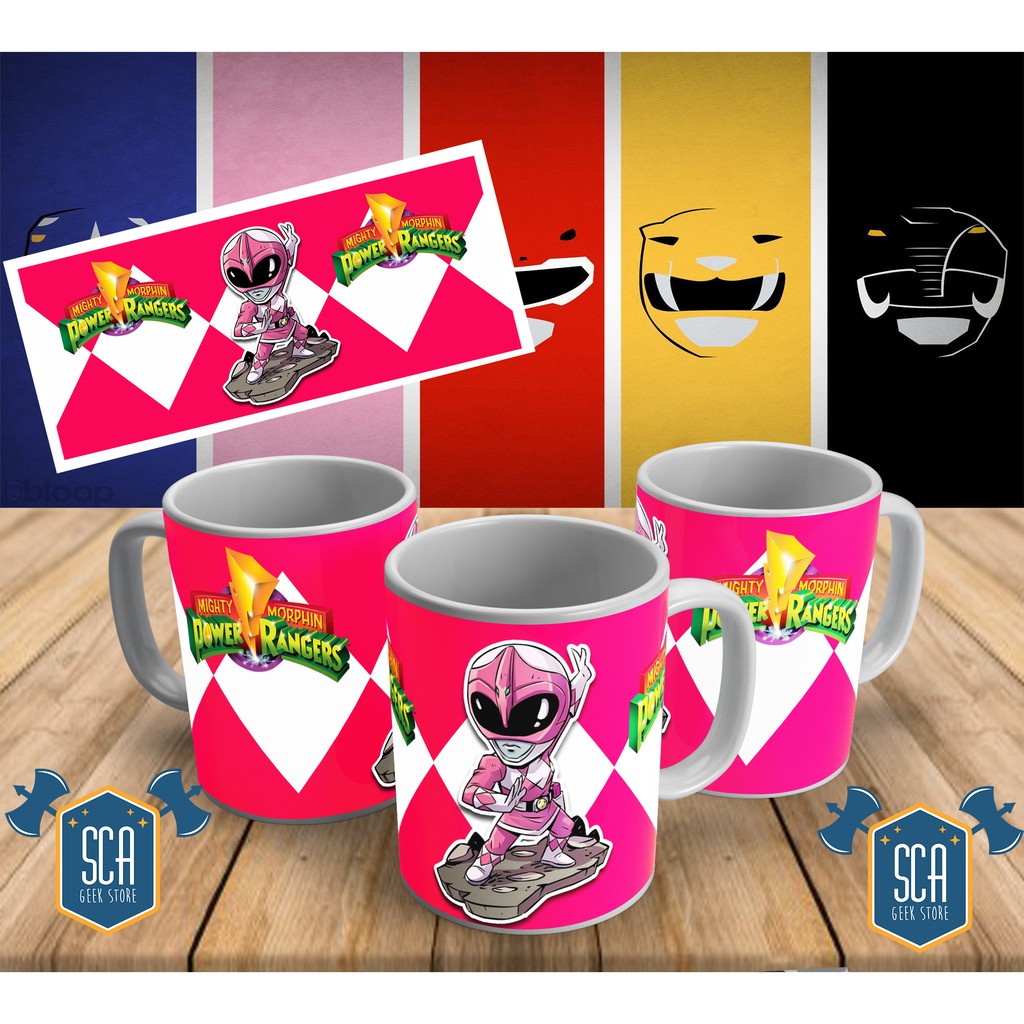 Caneca Power Rangers Rosa Personalizada | Shopee Brasil