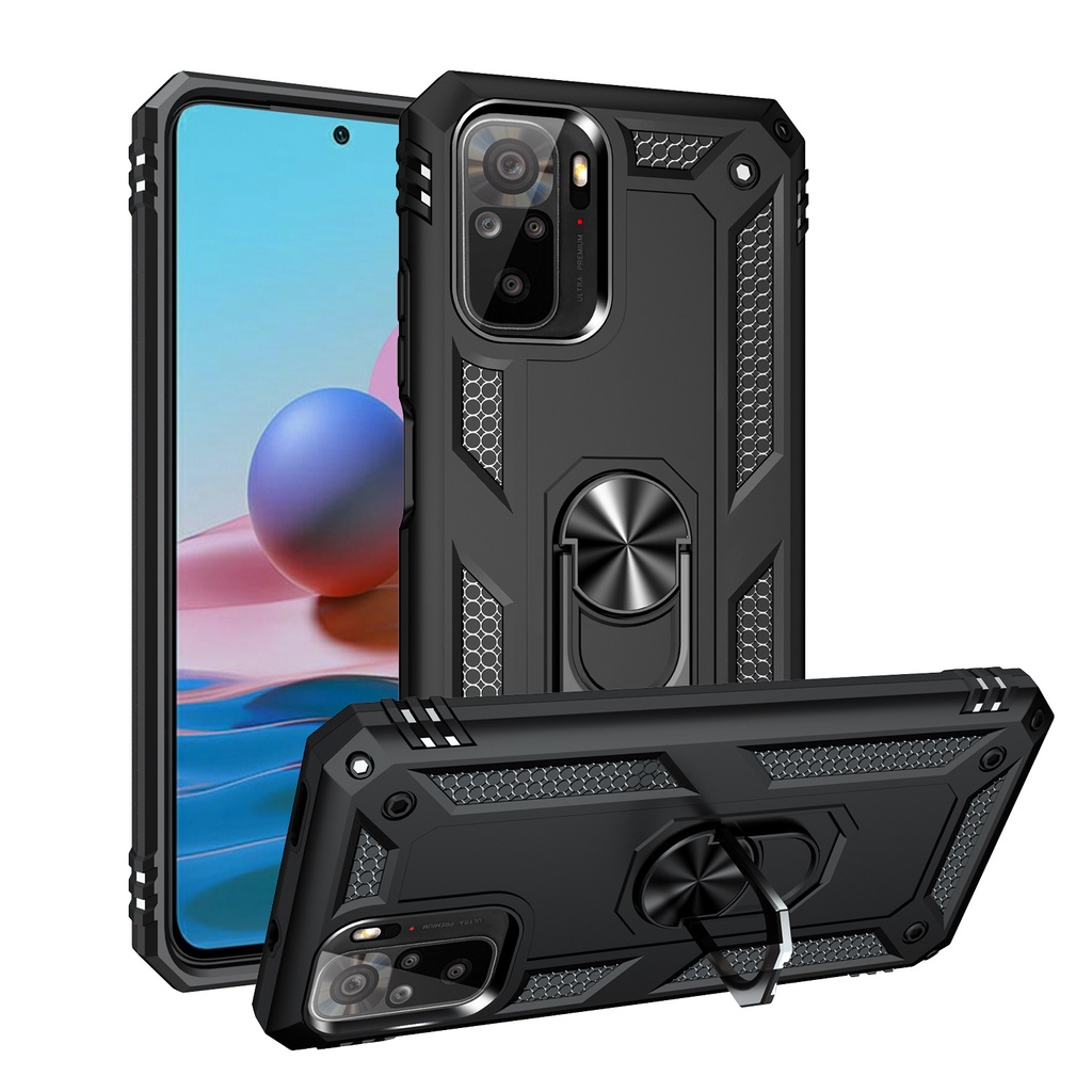 Capa Case Anti Impacto Anel Para Xiaomi Redmi note 10/note 10s (pelicula de vidro opcional ...