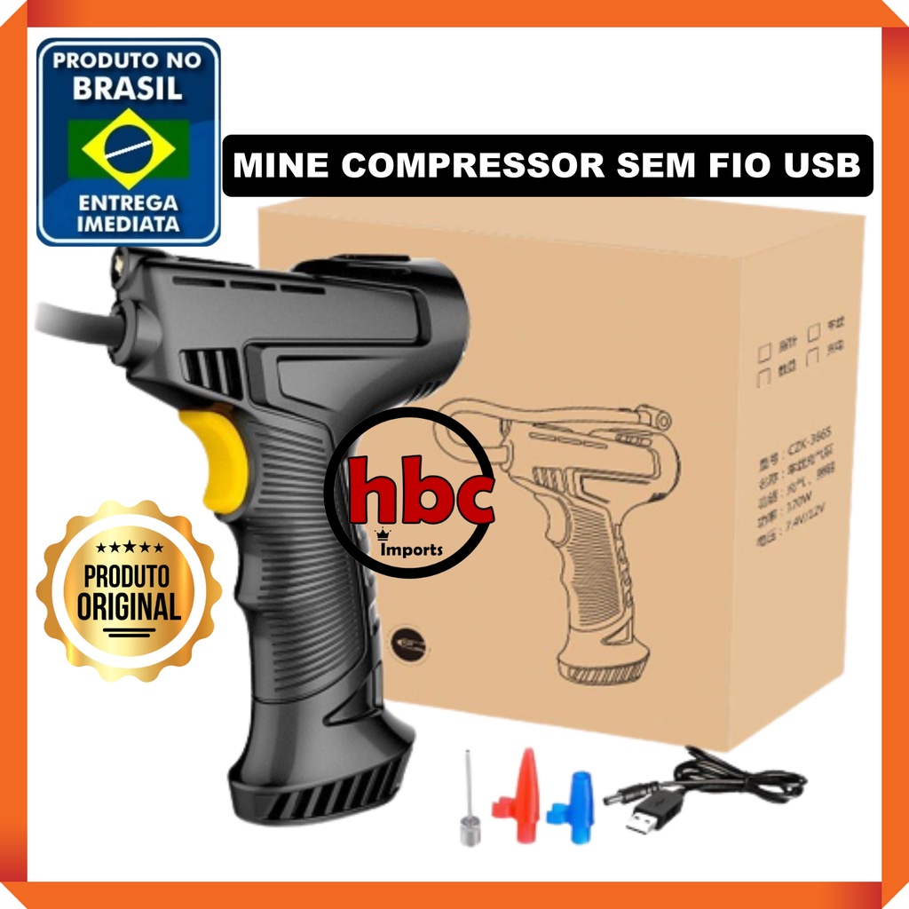 Mini Compressor De Ar 120 W Recarregável Bomba De Ar Inflável Sem Fio ...