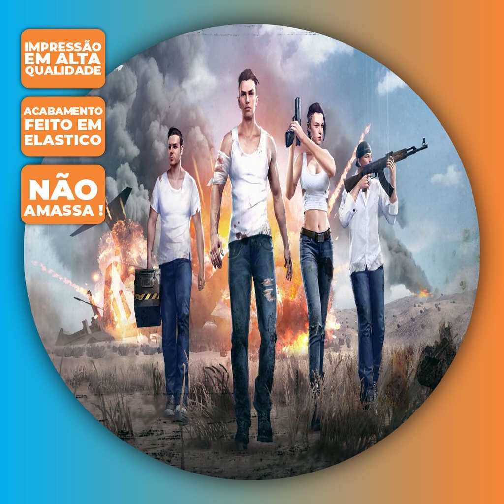 Painel de Festa Redondo Tecido Sublimado 3D Free Fire | Shopee Brasil