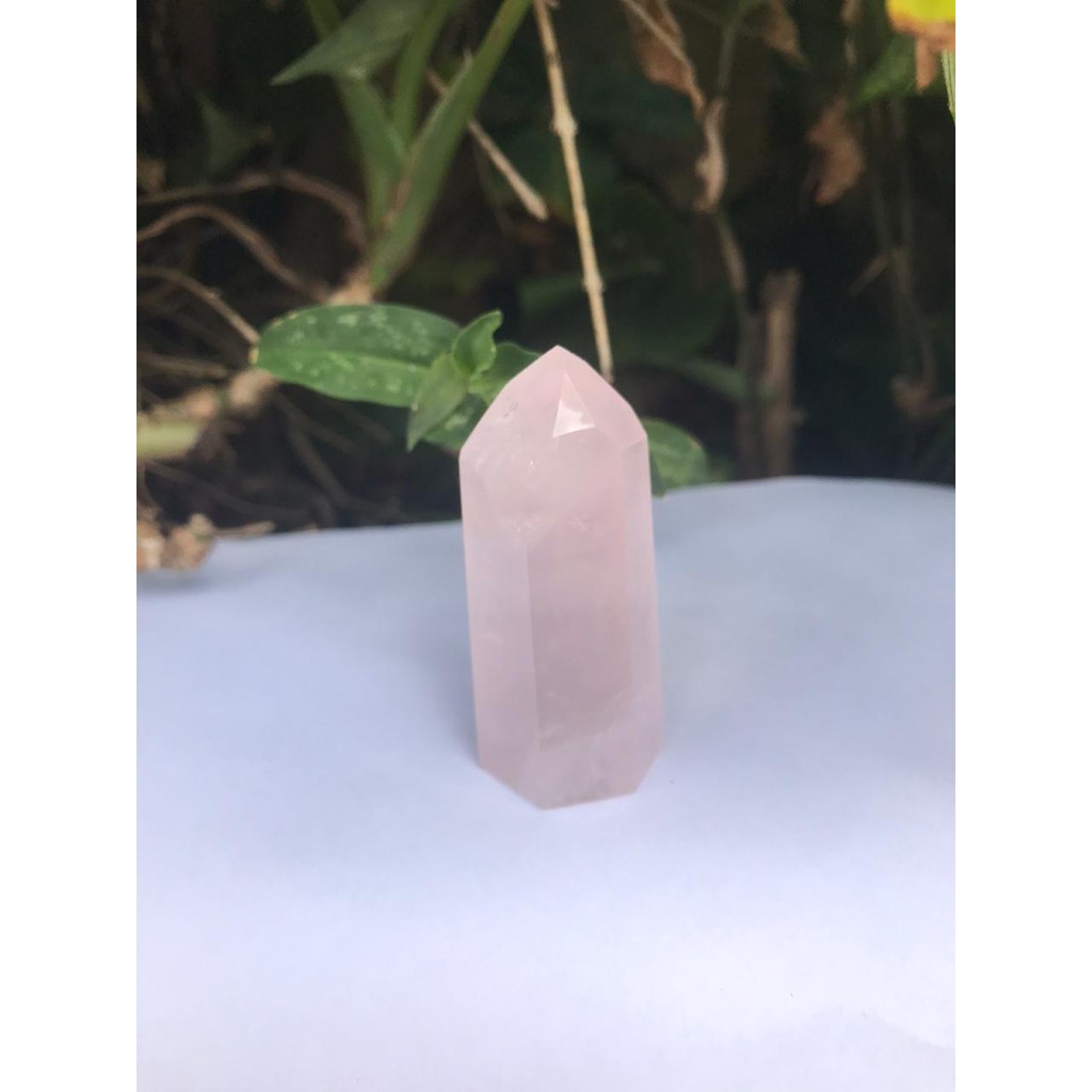 Cristal Obelisco Quartzo Rosa Pedra Natural Autoestima e Confiança ...