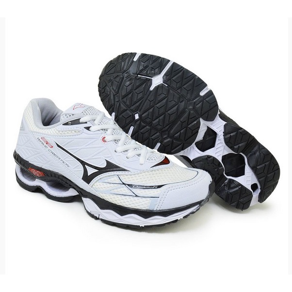 Tenis Mizuno Wave Creation 20 Branco Esportivo Corrida Fenomenal ...