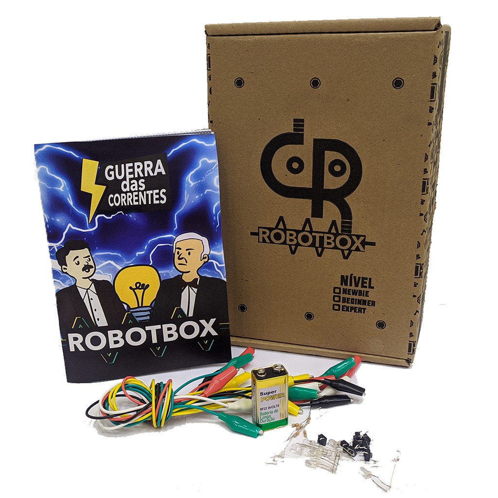 RobotBox Newbie Introdução à Eletricidade Guerra das Correntes - Kit de ...