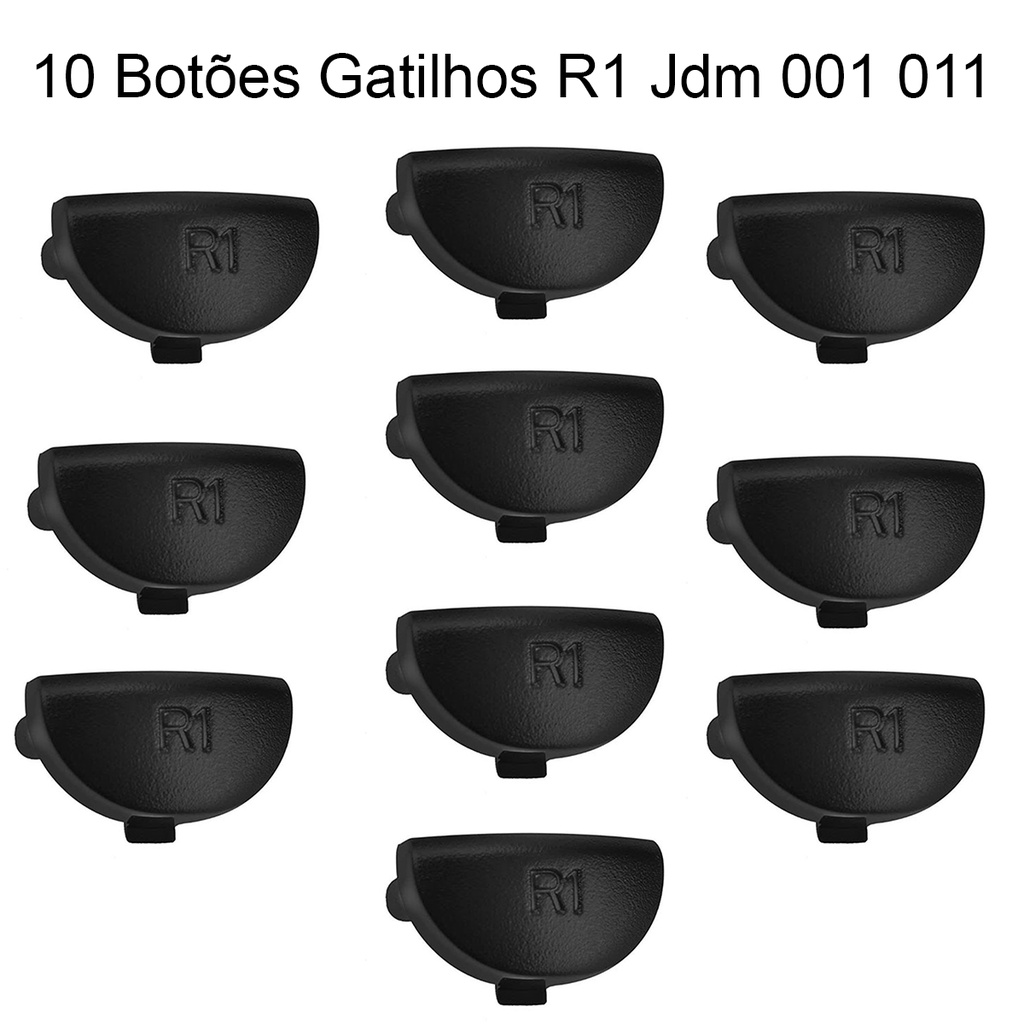 Kit 10 Botões Gatilho R1 para o Controle de Ps4 JDM-001 / 011 | Shopee ...